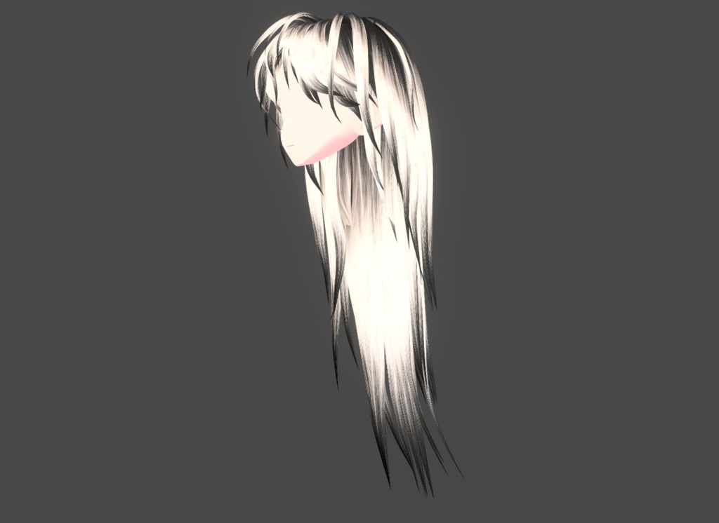 [Vroid] Gothic long hair preset (+texture and hair bounce setting ...
