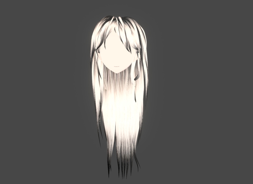 [Vroid] Gothic long hair preset (+texture and hair bounce setting ...