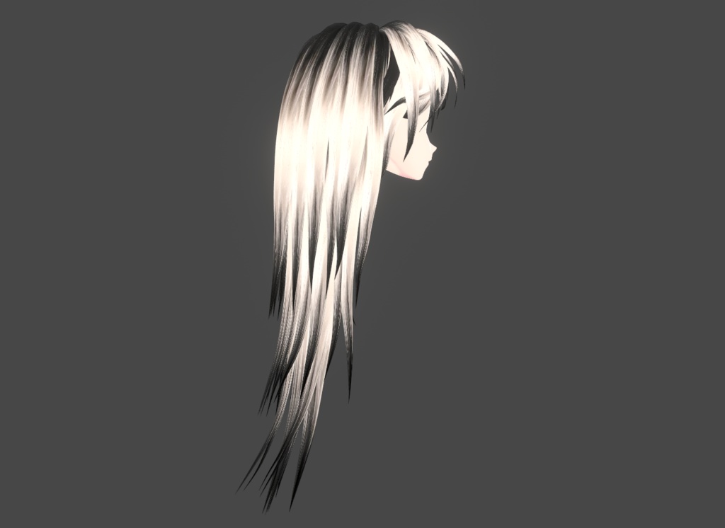 [Vroid] Gothic long hair preset (+texture and hair bounce setting ...