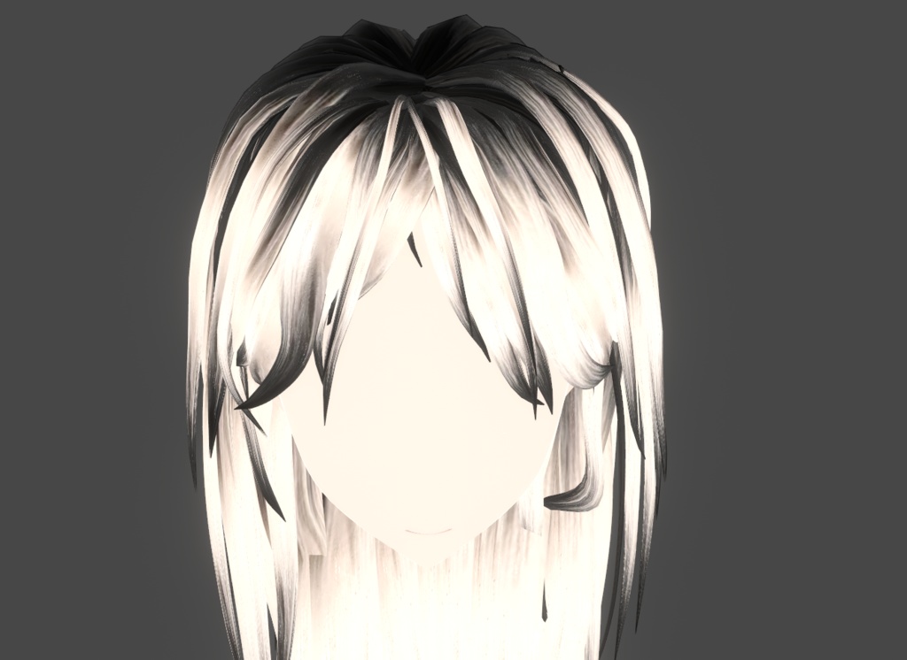 [Vroid] Gothic long hair preset (+texture and hair bounce setting ...