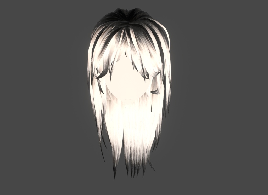 [Vroid] Gothic long hair preset (+texture and hair bounce setting ...