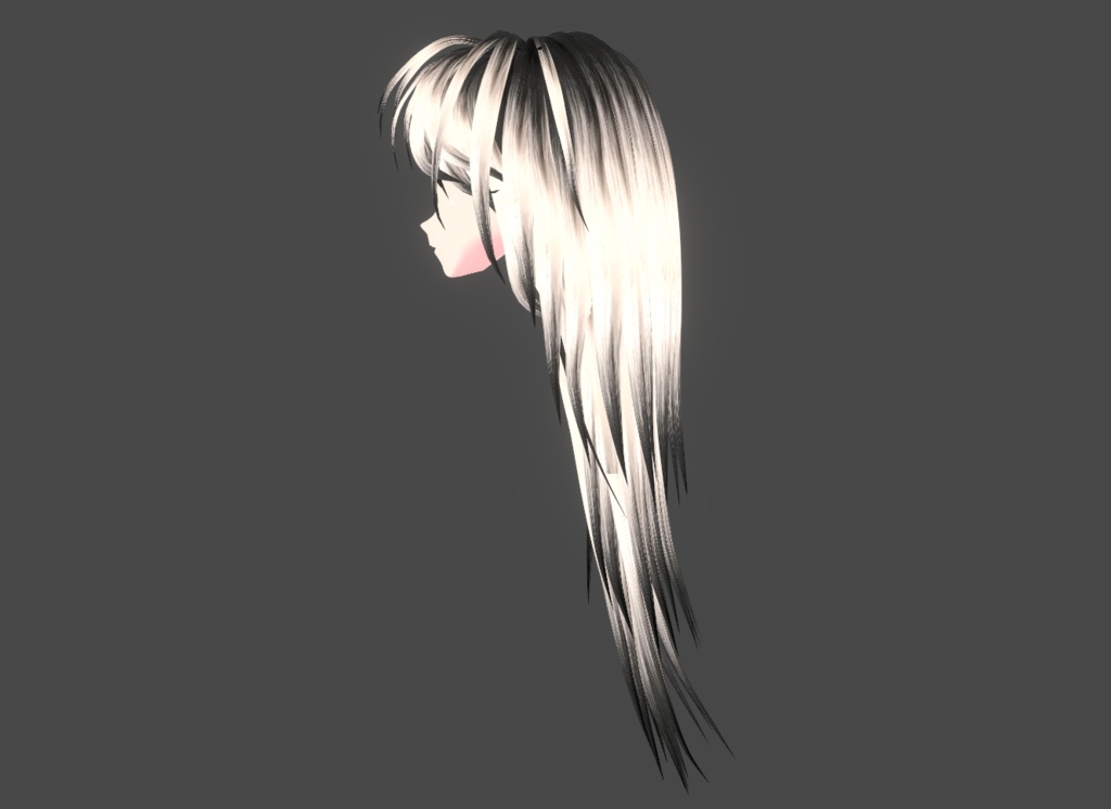 [Vroid] Gothic long hair preset (+texture and hair bounce setting ...
