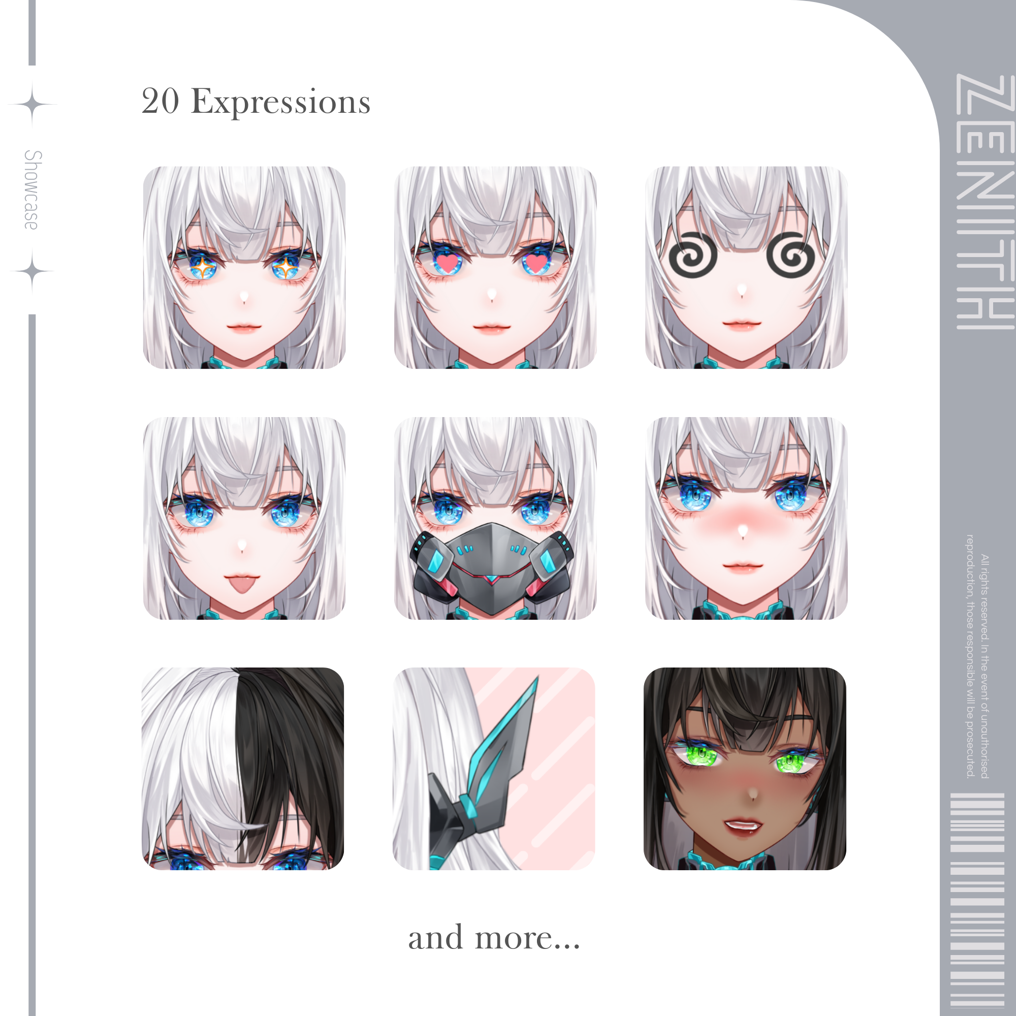 【Live2Dモデル】Cybergirl Zenith | 20 expressions - Cyblens - BOOTH