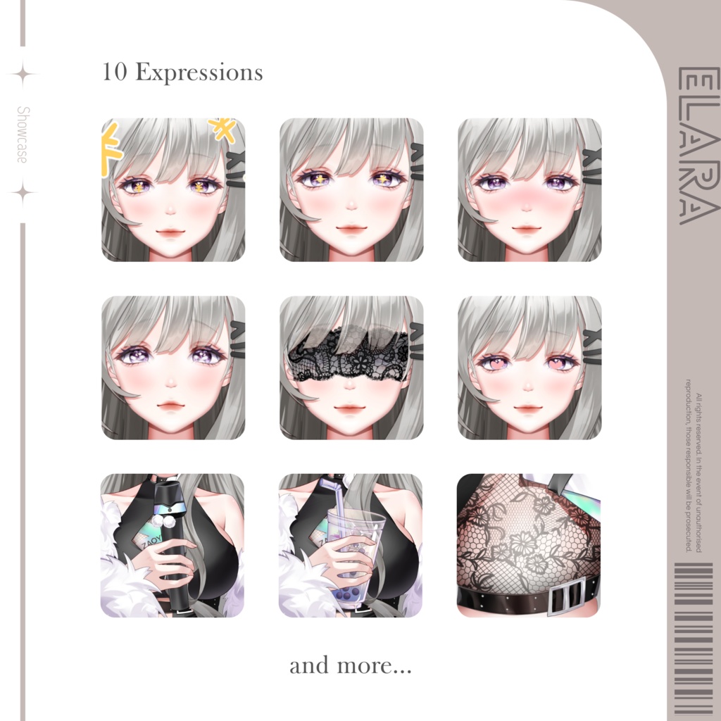 【Live2Dモデル】Elara | 10 expressions - Cyblens - BOOTH