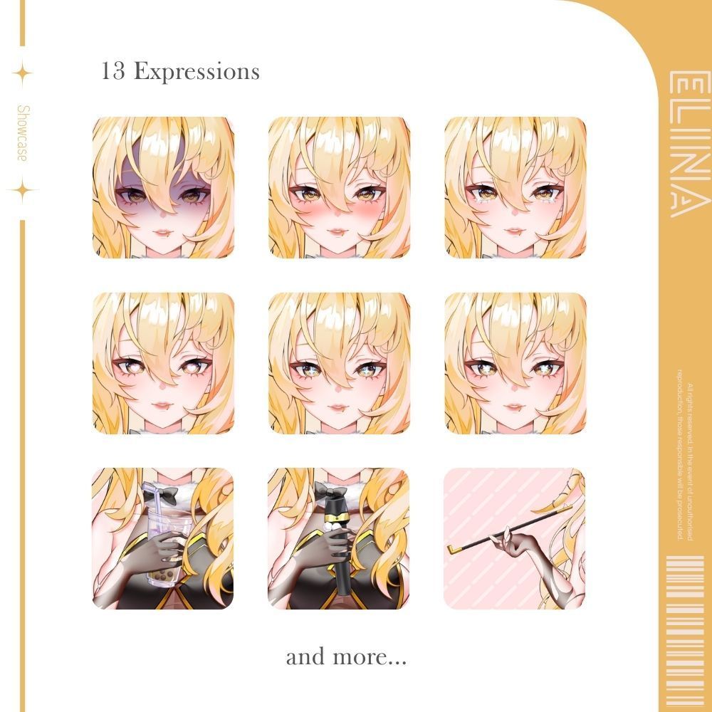 【Live2Dモデル】Elina | Over 13 expressions - Cyblens - BOOTH