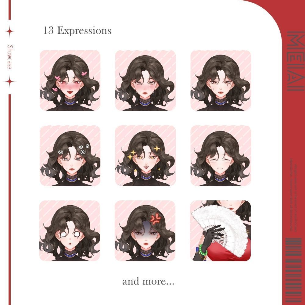 【Live2Dモデル】MeiAi | Over 13 expressions - Cyblens - BOOTH