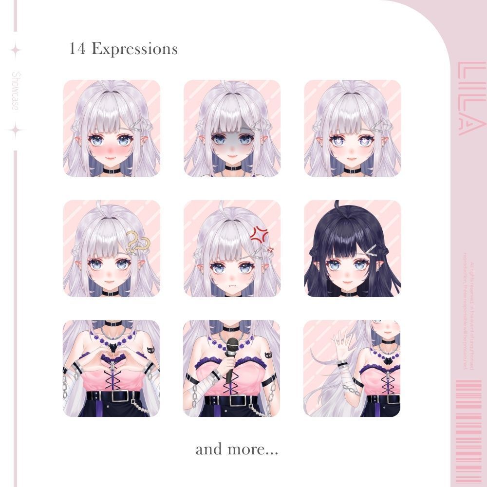 【Live2Dモデル】Lila | Over 14 expressions - Cyblens - BOOTH