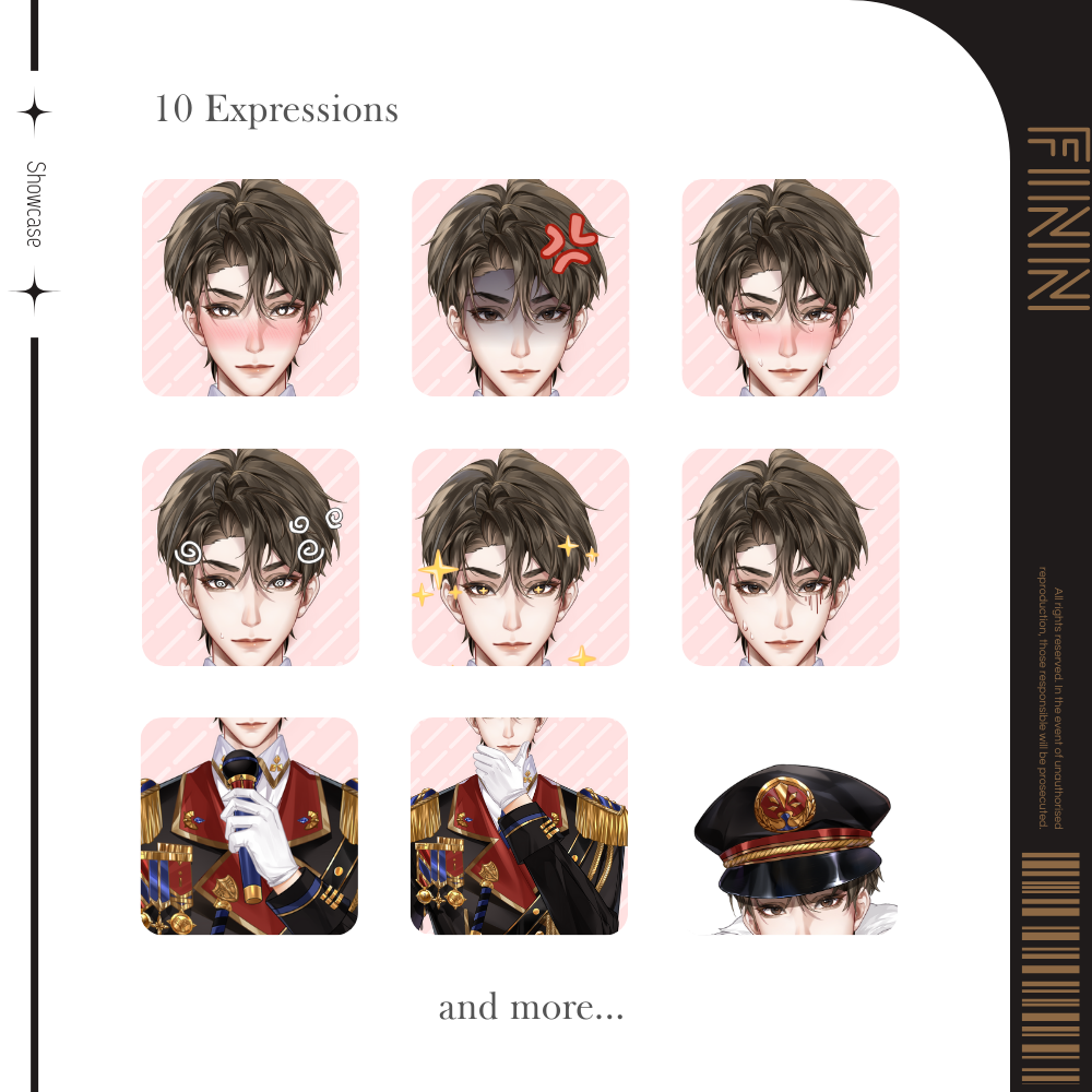 【Live2Dモデル】Finn | Over 10 expressions - Cyblens - BOOTH