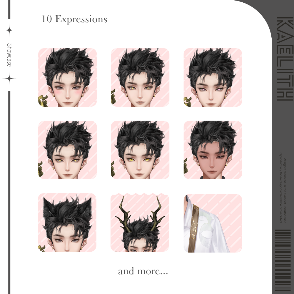 【Live2Dモデル】Kaelith | Over 10 expressions | Public Premade VTuber Model ...