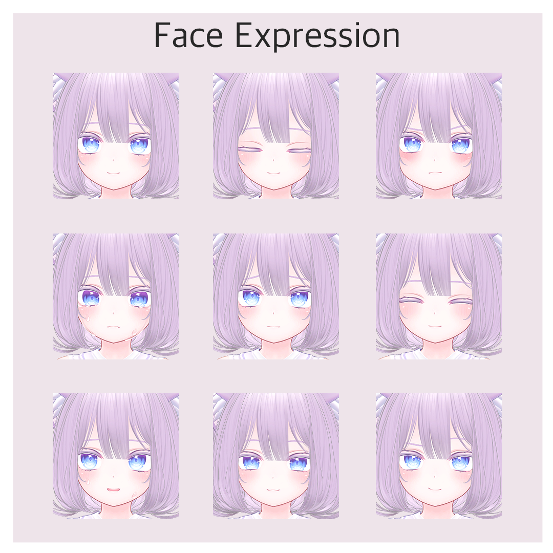 無料萌フェイス表情/Free Moe face expression - Li-ne_Shop - BOOTH