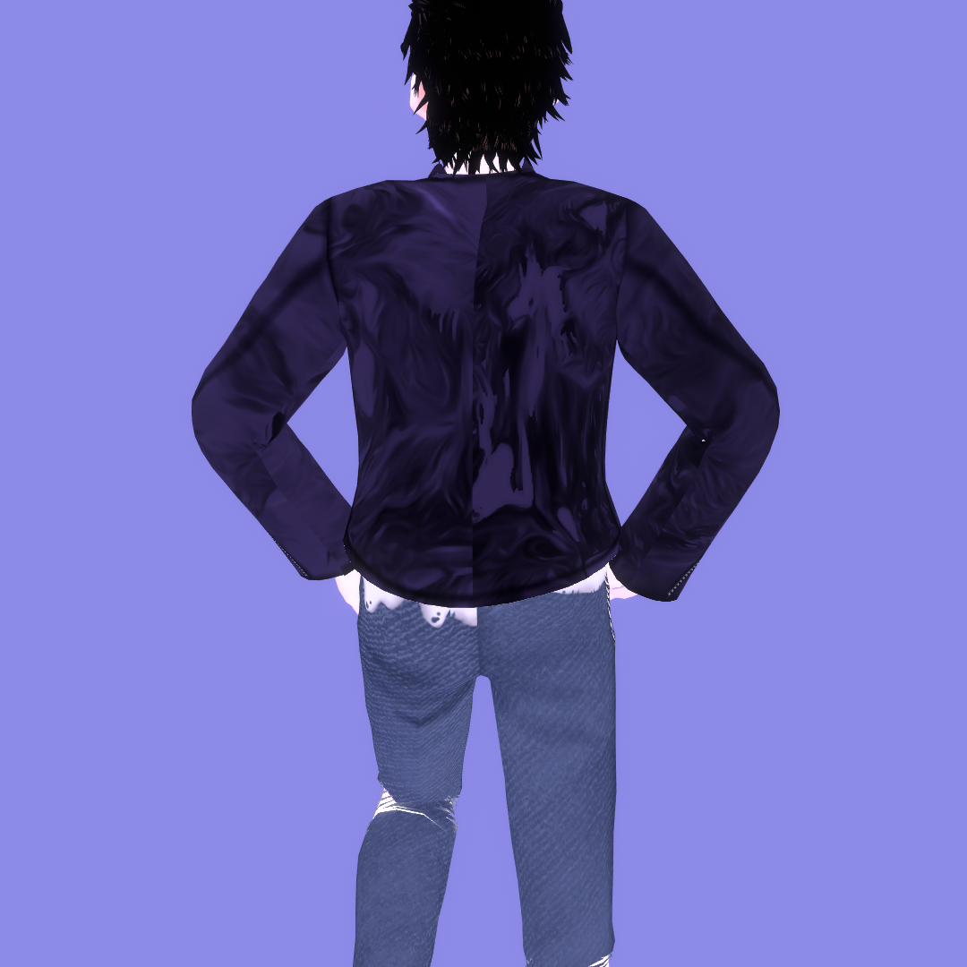 VRoid Patterned Leather Jacket - emoria - BOOTH