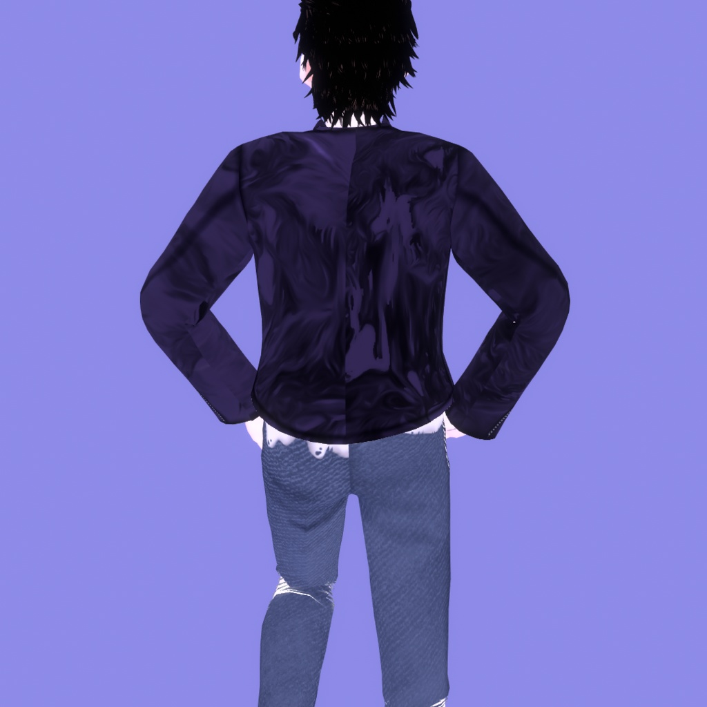 VRoid Patterned Leather Jacket - emoria - BOOTH