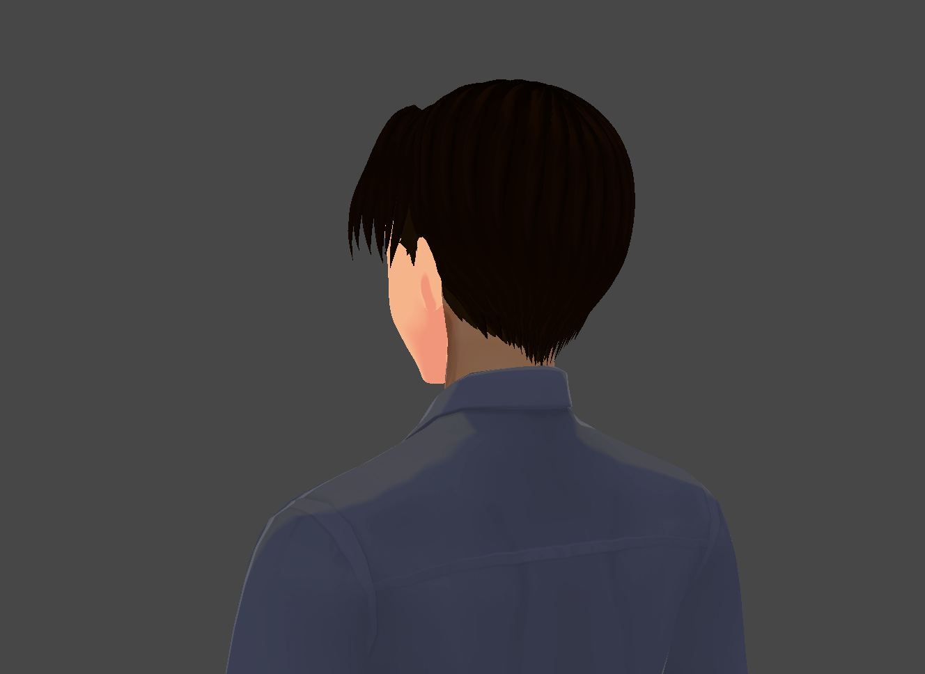 Free VRoid Male Hair Model - Middle Part - Pixels - BOOTH