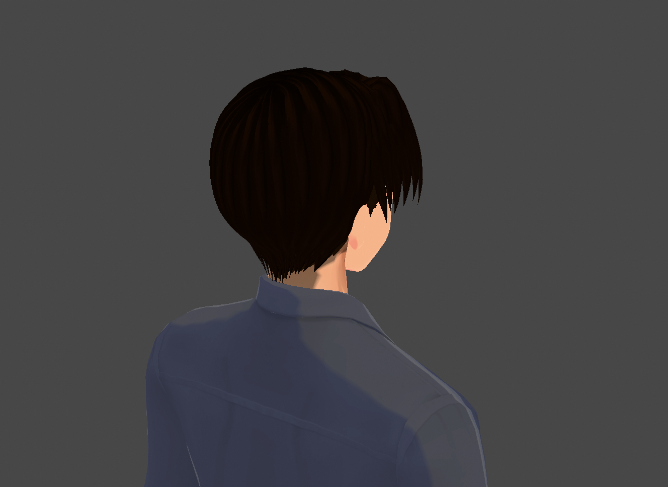 Free VRoid Male Hair Model - Middle Part - Pixels - BOOTH