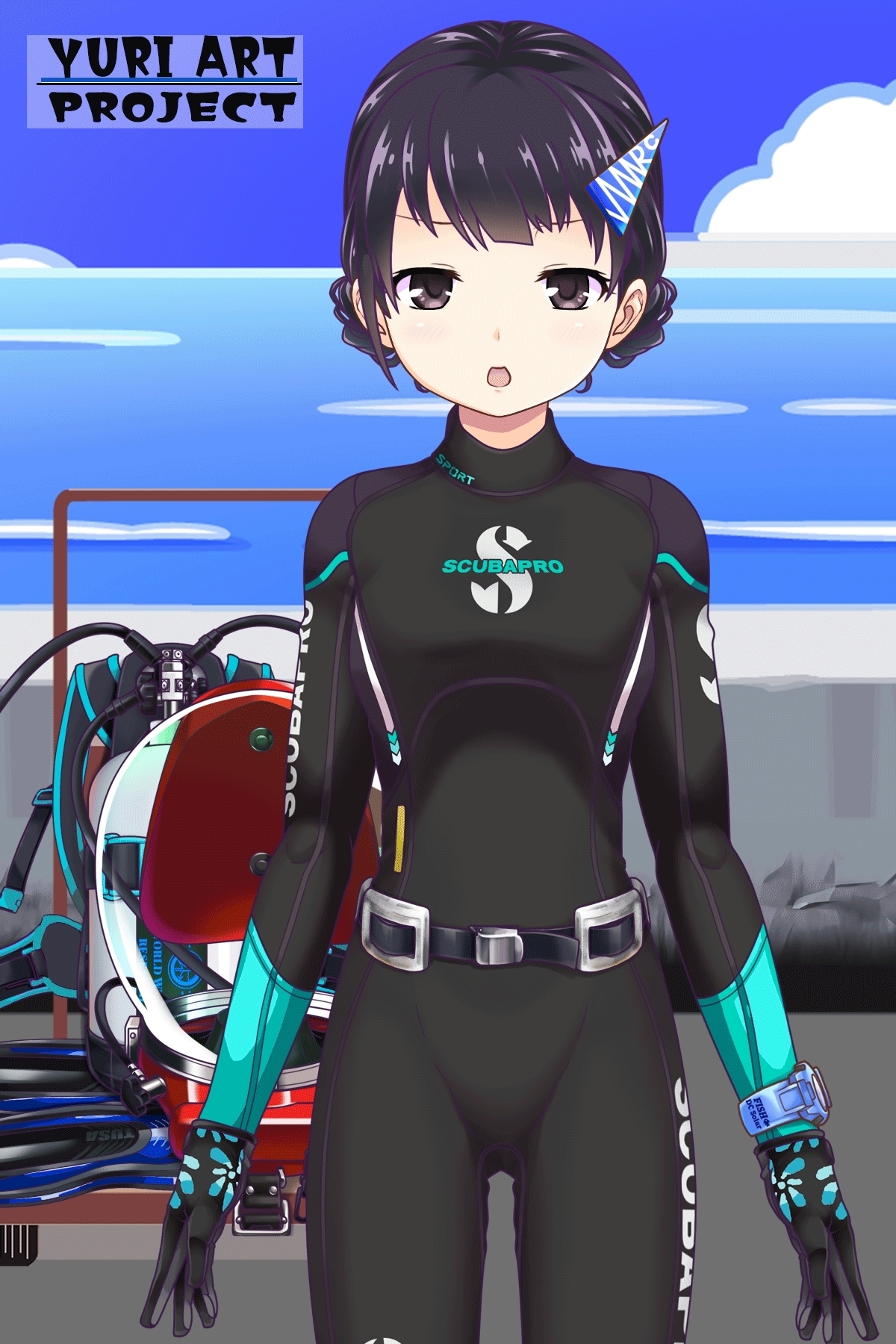 ゆりちゃんとスキューバーダイビング（LAMA bubble helmet Part1） Yuri enjoying scuba diving ...