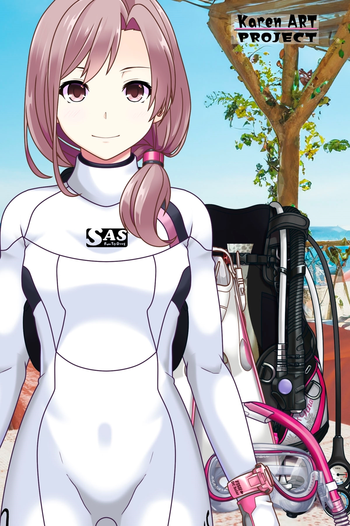 カレンちゃんとスキューバーダイビング（TUSA器材編 Part2） Karen enjoying scuba diving -TUSA Equipment Part2 - karenart2 ...