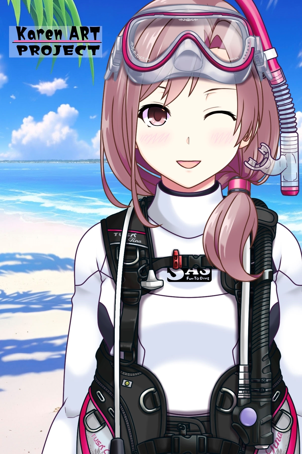 カレンちゃんとスキューバーダイビング（TUSA器材編 Part2） Karen enjoying scuba diving -TUSA Equipment Part2 - karenart2 ...