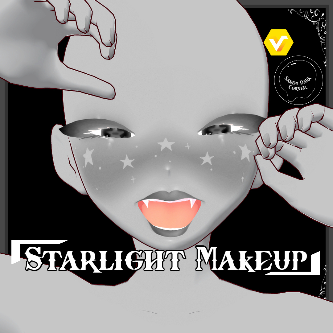 Starlight Makeup --- 3 items --- Vroid Studios textures - Sandy Dark ...