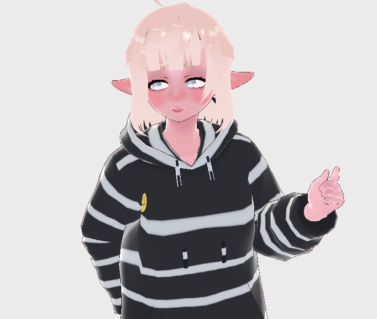 Smiley Face Striped Hoodie - A's Midnight Store - BOOTH