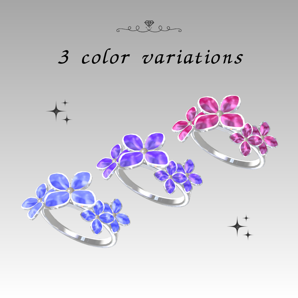 【VRChat】紫陽花リング hortensiaシリーズ - mon chouchou - BOOTH