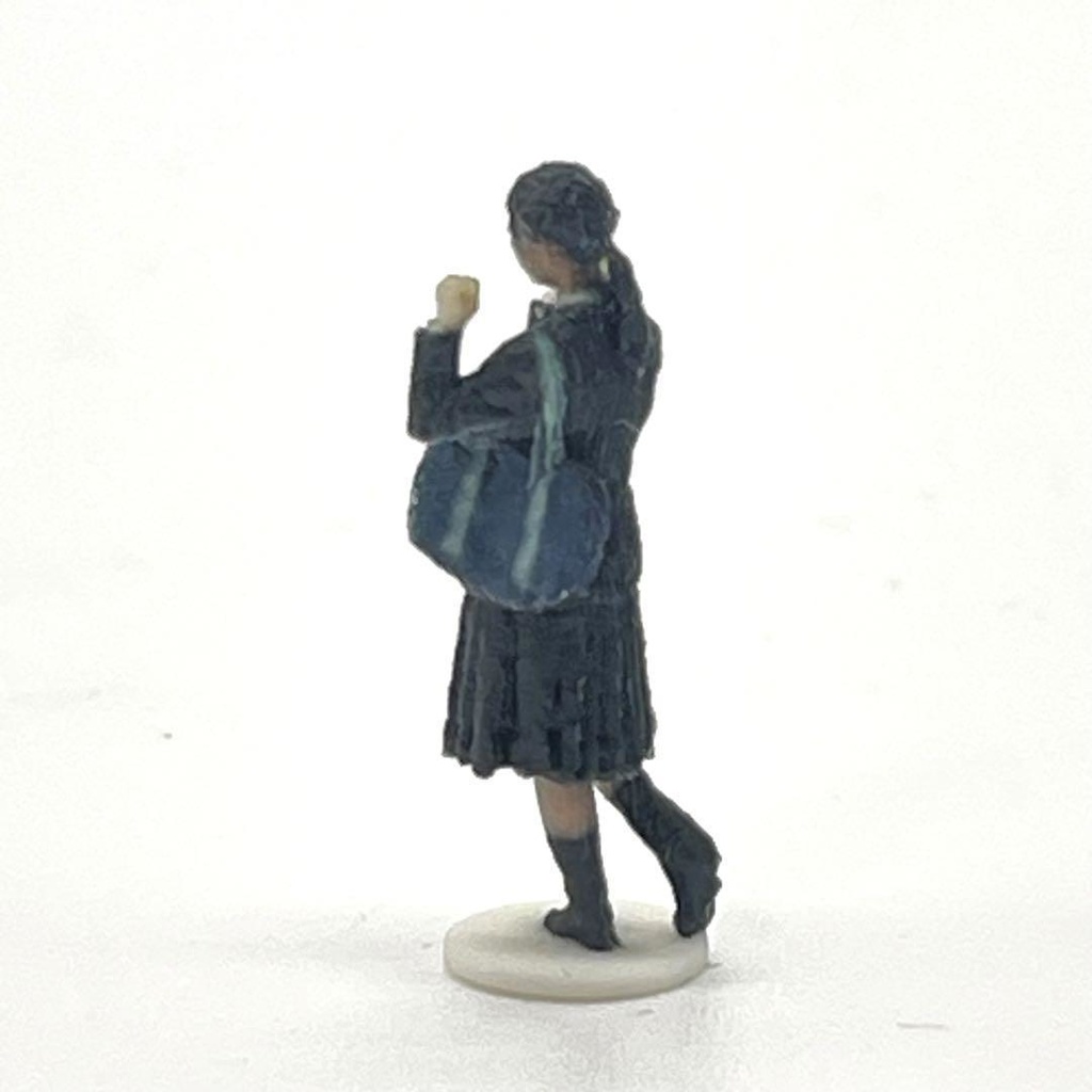 1/72 KJNJ 女子高生 フィギュア リアルフィギュア ミニチュアイメージ 完成品 3D人物 ジオラマに 模型に - ミニチュアイメージ ...
