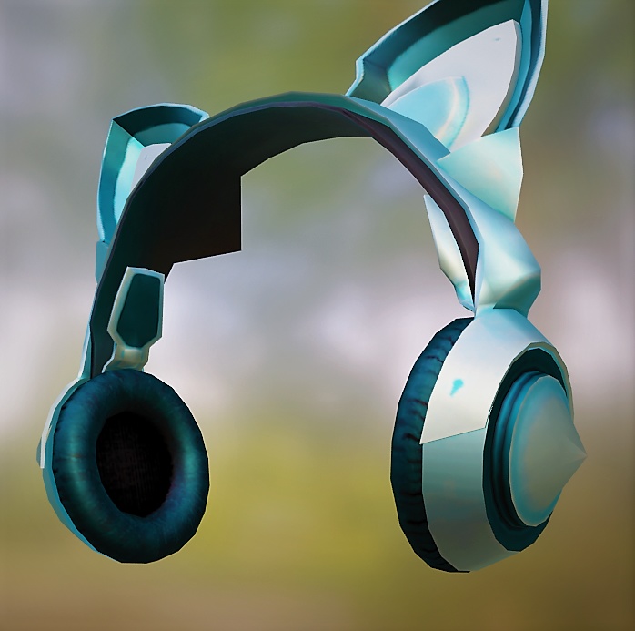 MMD Neko Blue Headset (stl / obj / mtl / fbx) [ ワイヤレスヘッドホン ] - xRiri ...
