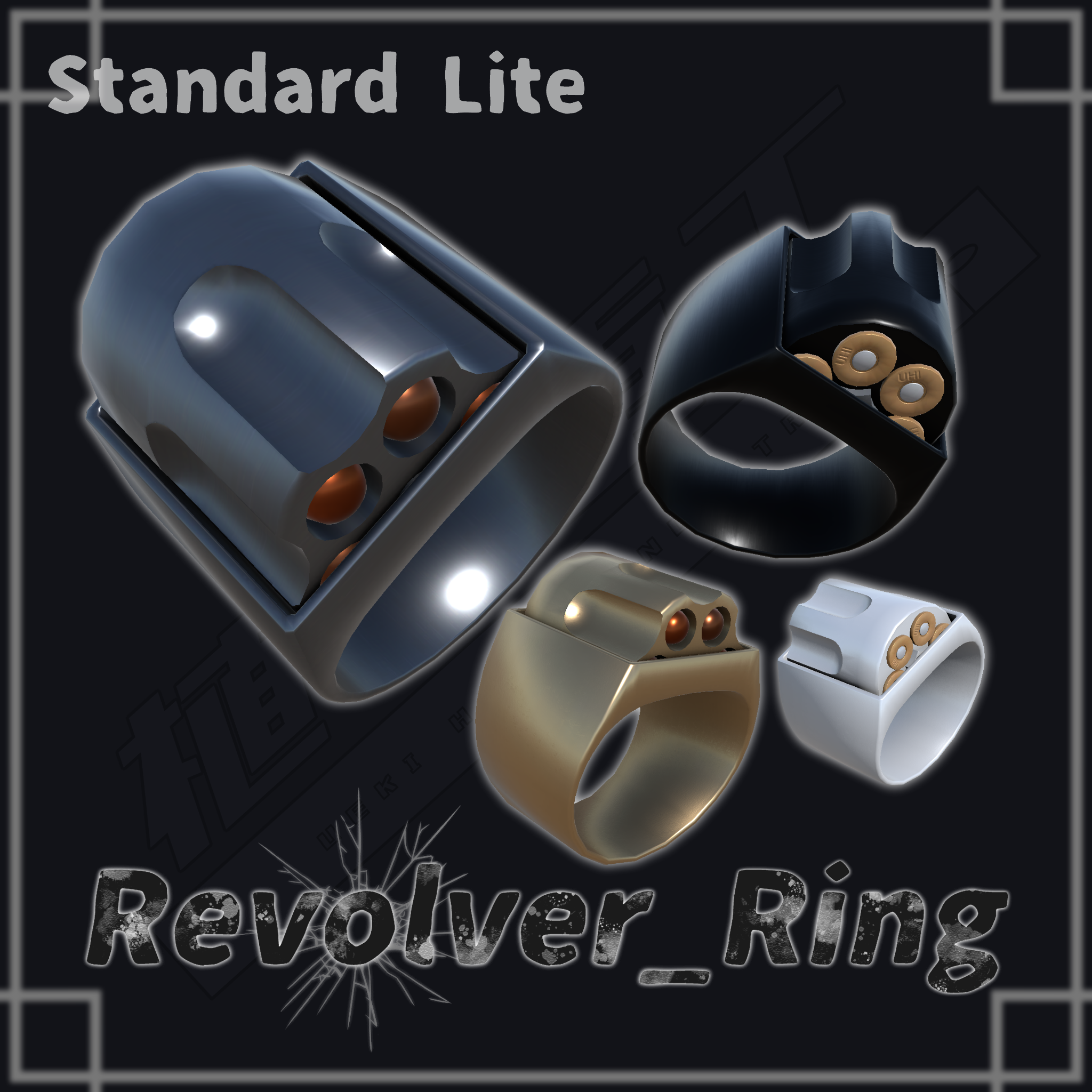 【無料】Revolver_Ring【VRChat想定オリジナル3Dモデル】 - 植木重工 - BOOTH