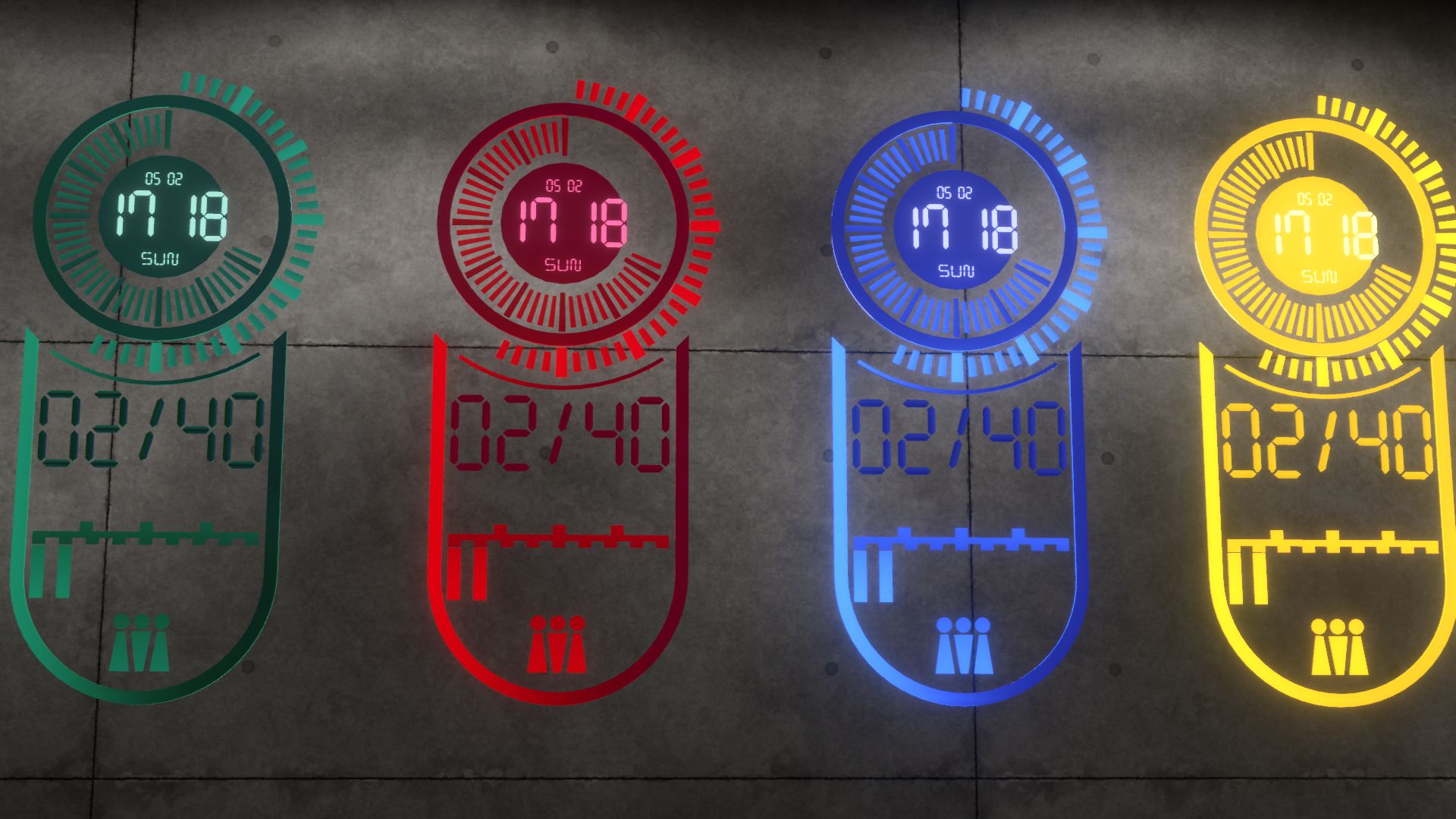 VRChat用掛け時計・人数カウンター Meter Clock & Counter [SDK3 UDON] - 晴嵐獣工 - BOOTH