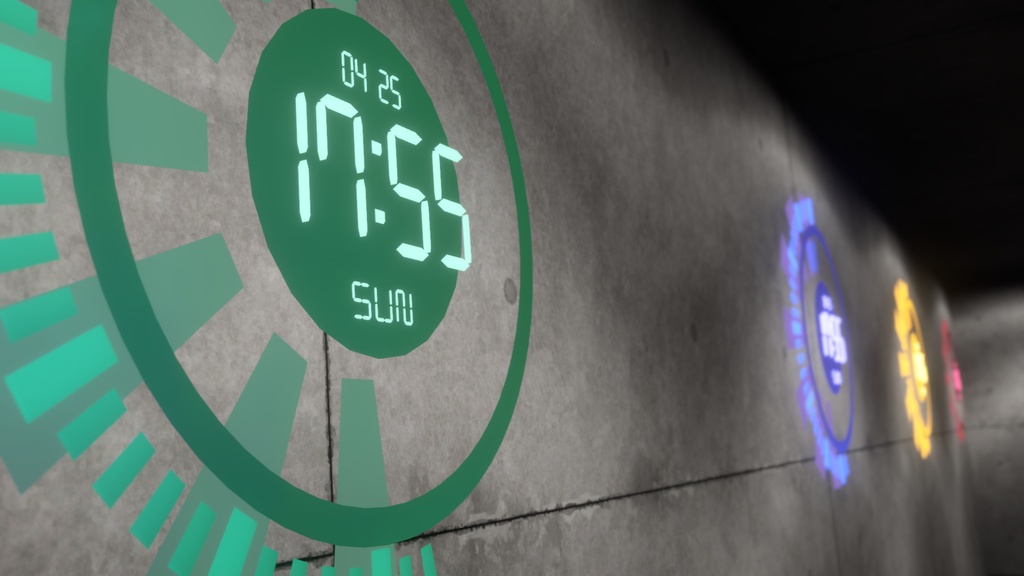 VRChat用掛け時計・人数カウンター Meter Clock & Counter [SDK3 UDON] - 晴嵐獣工 - BOOTH
