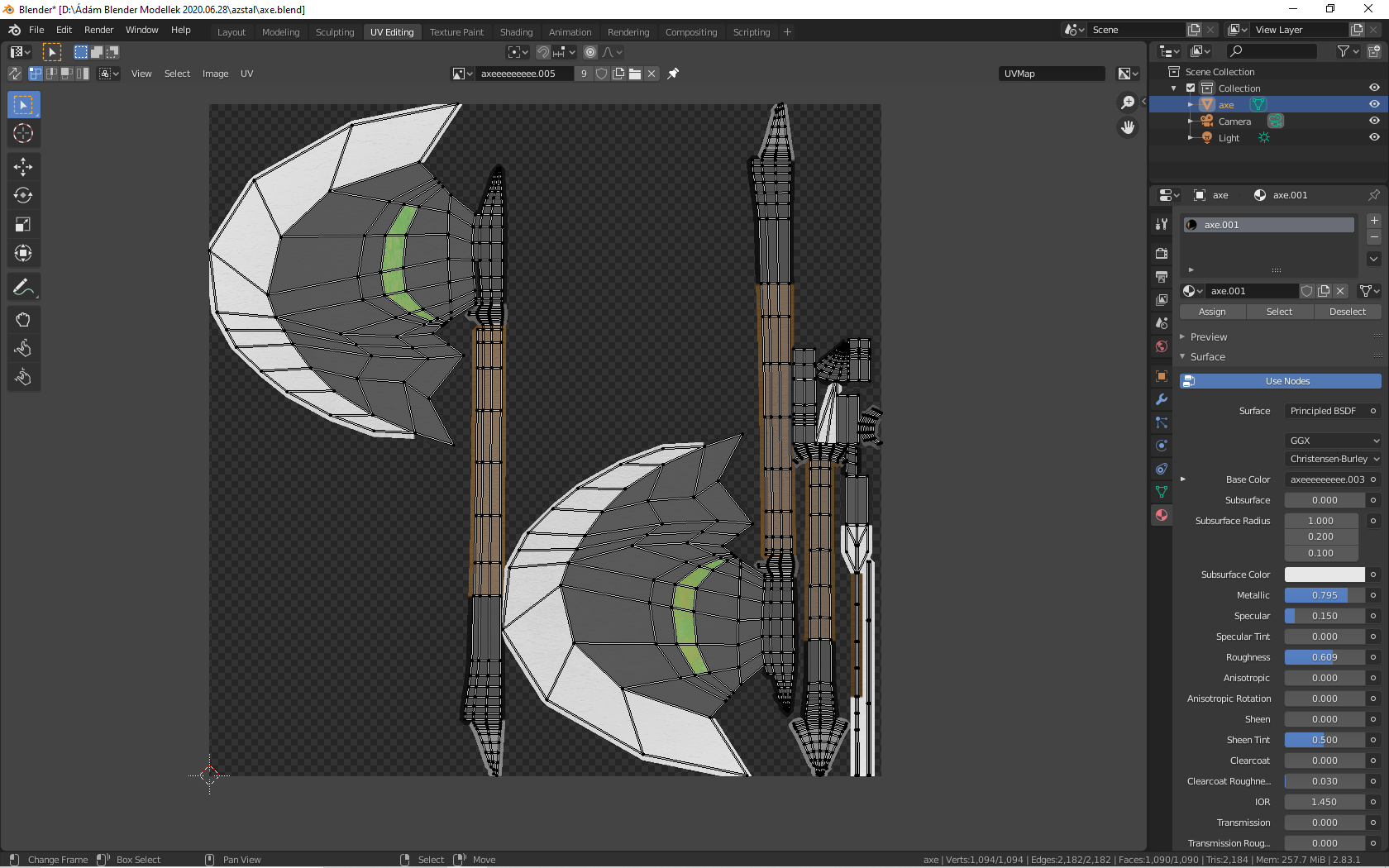 Axe Weapon(3d Model Blender) 斧の武器（3dモデルブレンダー） - yunogasa - BOOTH