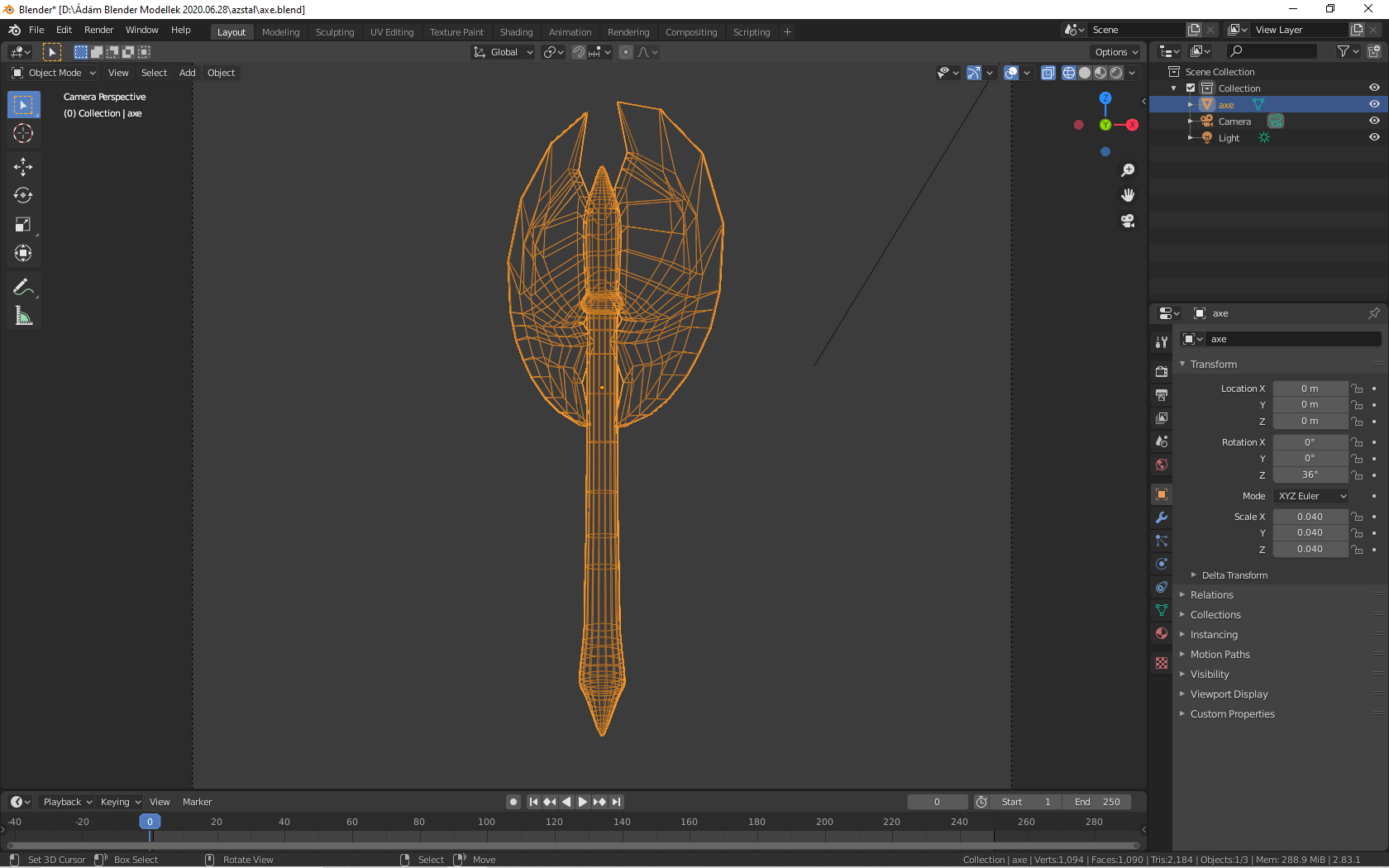 Axe Weapon(3d Model Blender) 斧の武器（3dモデルブレンダー） - yunogasa - BOOTH