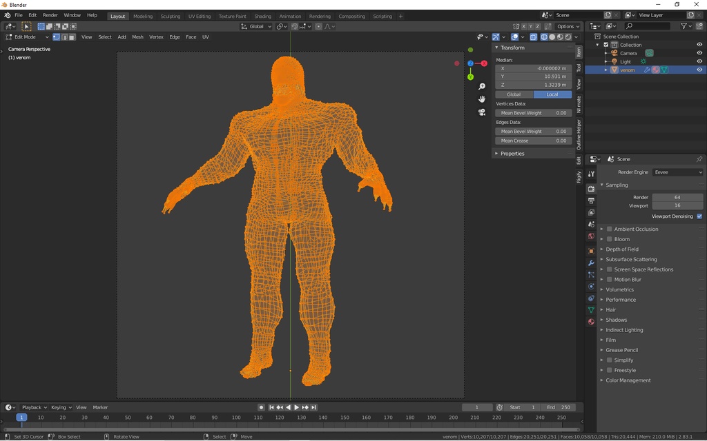 Venom( 3d Model blender) ヴェノム（3Dモデルブレンダー） - yunogasa - BOOTH