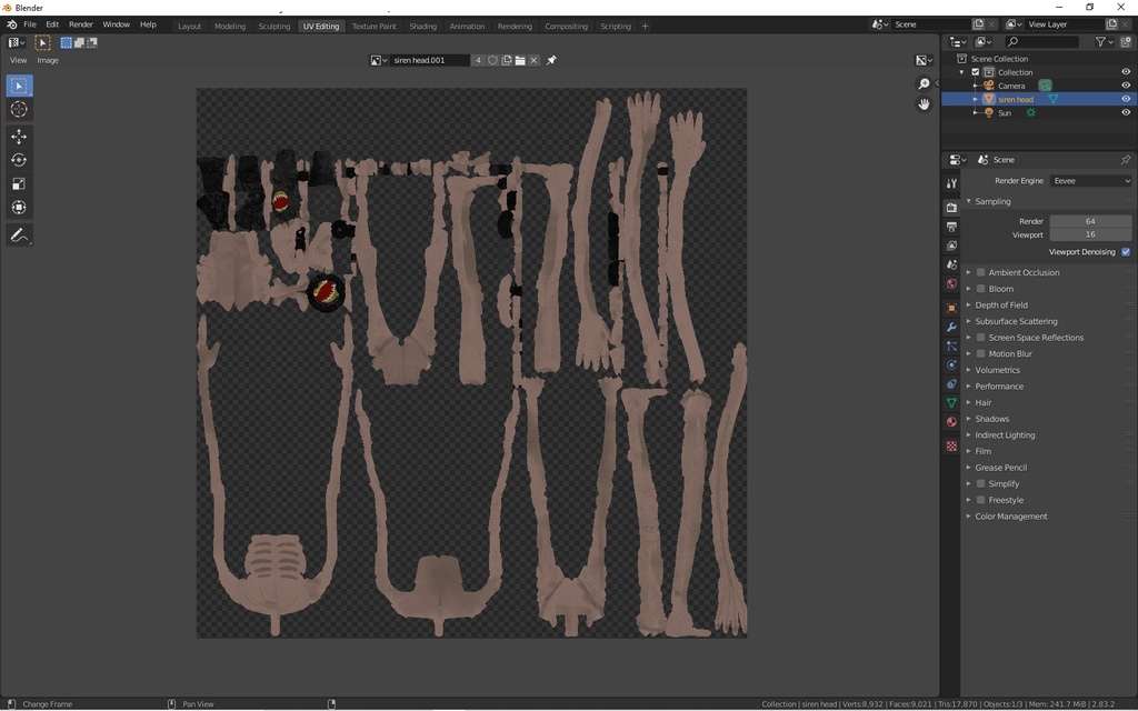 3Dモデル Siren Head (blender) - yunogasa - BOOTH