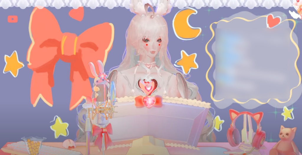 Streaming desk Set 【Vtuber Assets】 - shelly - BOOTH