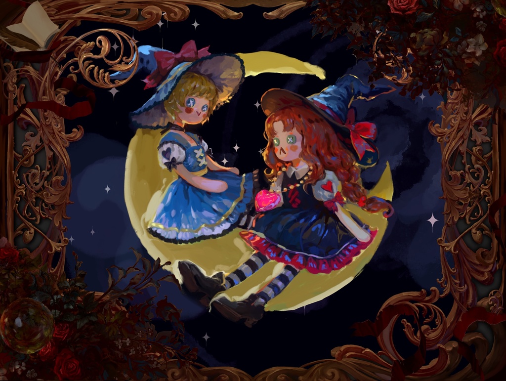 Vtuber asset : Stream Overlay fantasy border - shelly - BOOTH