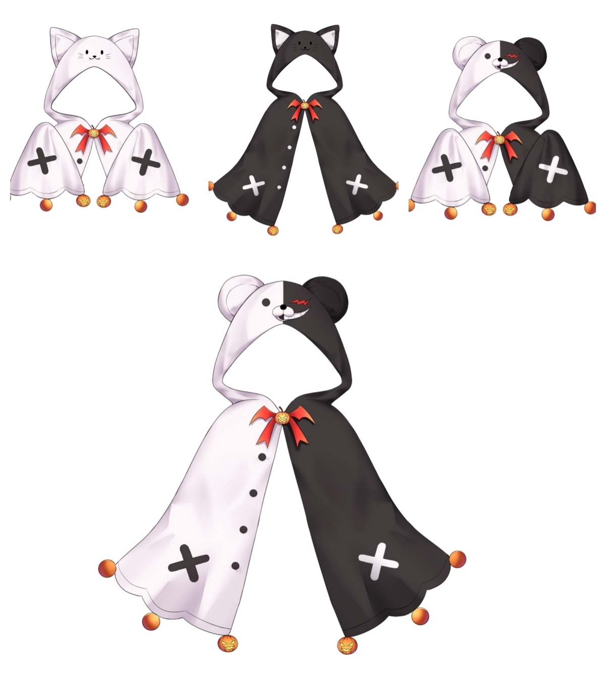 [Vtuber Assets] Halloween Monokuma Cloak - kyokiStudio - BOOTH