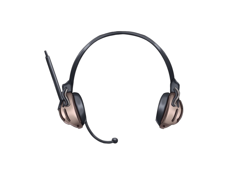 [Rigged Vtuber Assets] Military uniform & Headphones - kyokiStudio - BOOTH