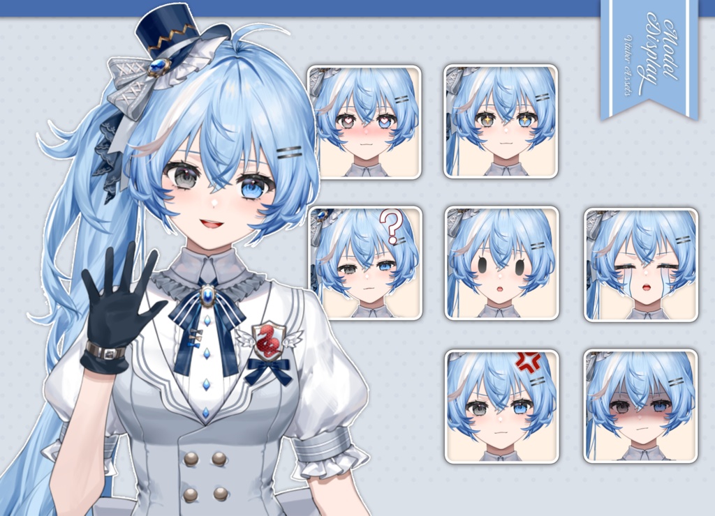 [汎用モデル] アイドル / [Live2D Model] The idol💙 ( Overlay and illustration ...