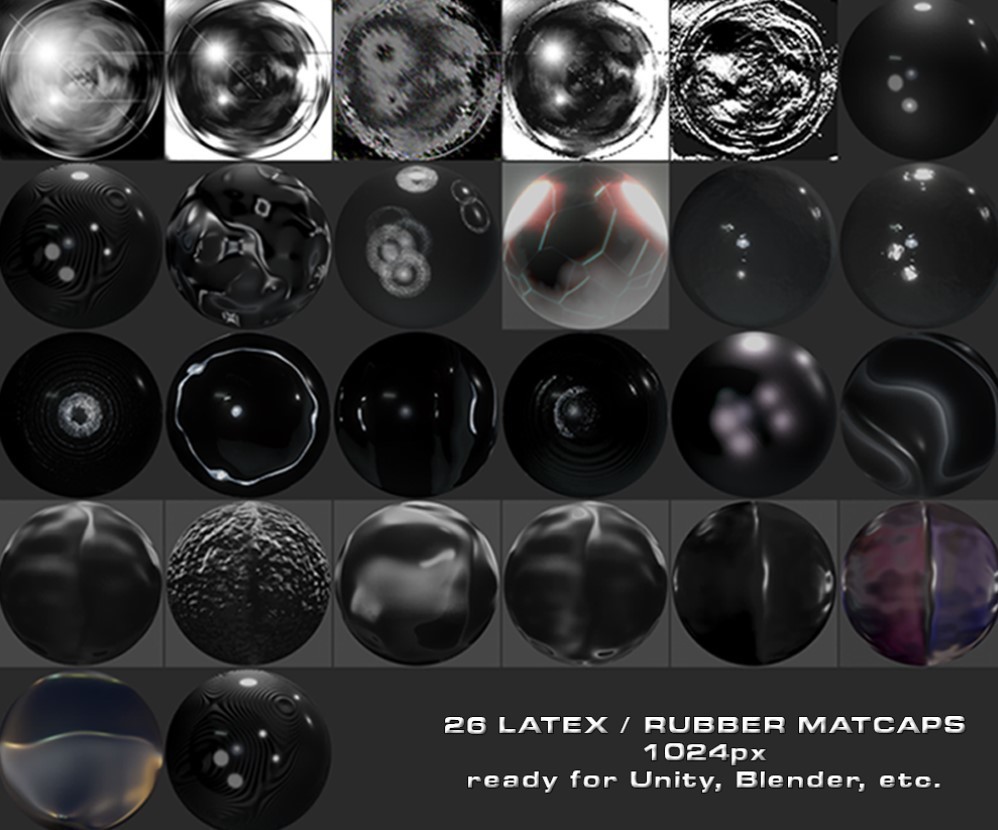 Latex Matcap Collection (26) [ラテックス matcap コレクション] - VIANVOLAEUS - BOOTH