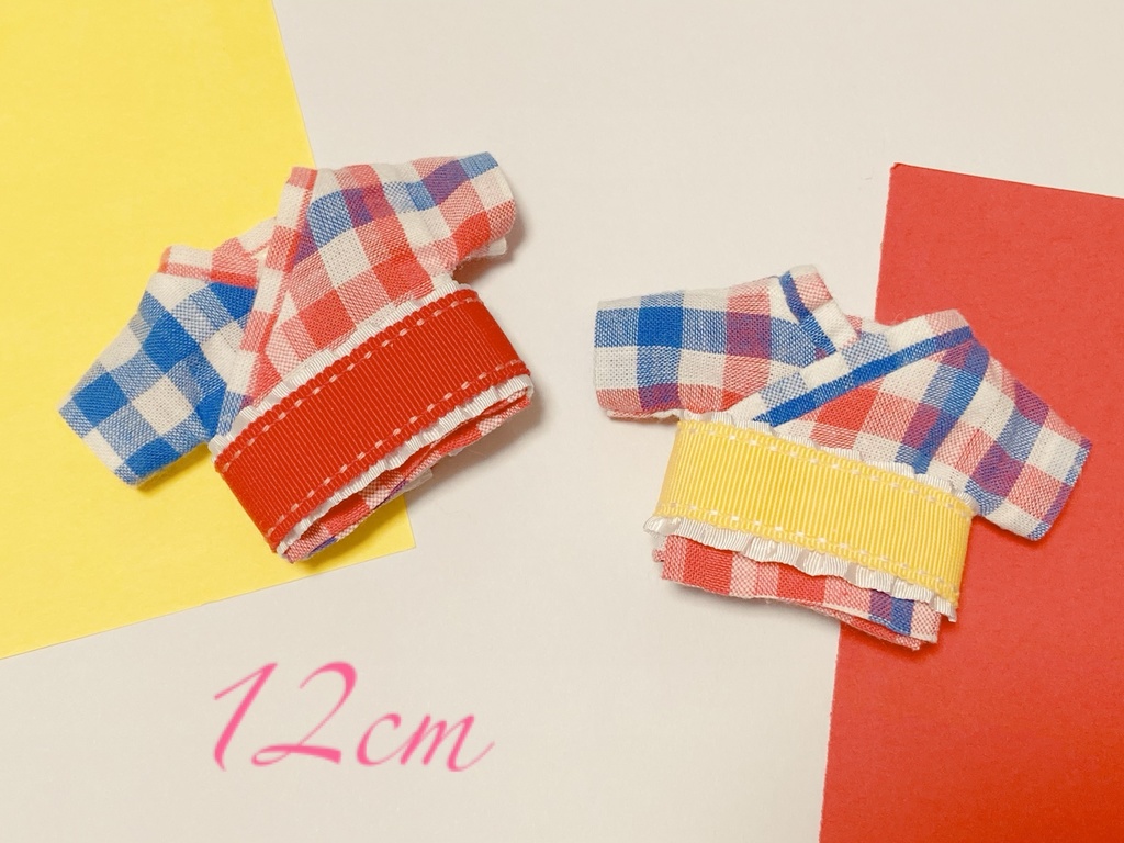 《10cm・12cmぬい用》ギンガムチェック 浴衣(送料込) - O・CHU・NU - BOOTH