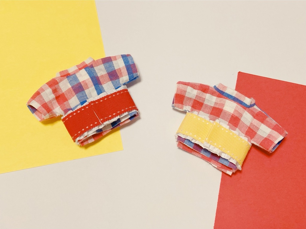 《10cm・12cmぬい用》ギンガムチェック 浴衣(送料込) - O・CHU・NU - BOOTH