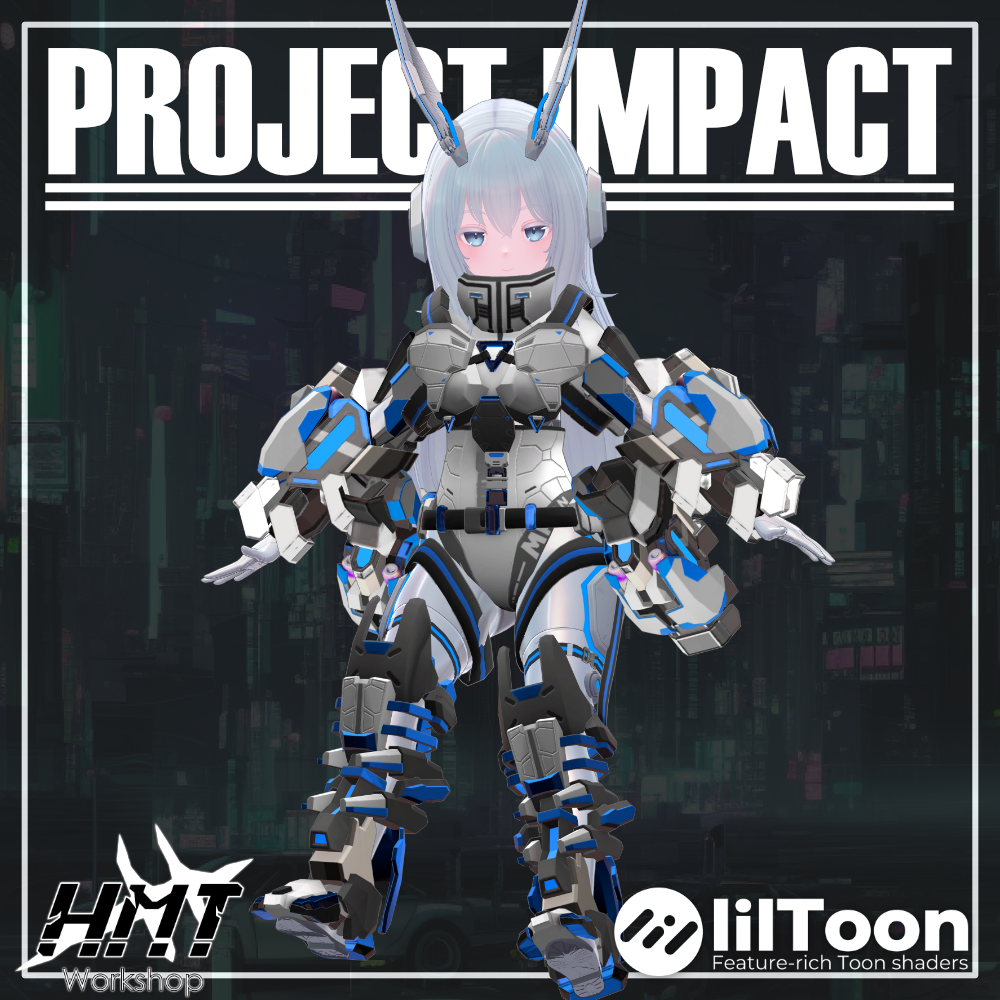 【6アバター対応】VRC想定アーマー「Project Impact インパクト」【おまけ武器付き】 - ひまた工房 - BOOTH