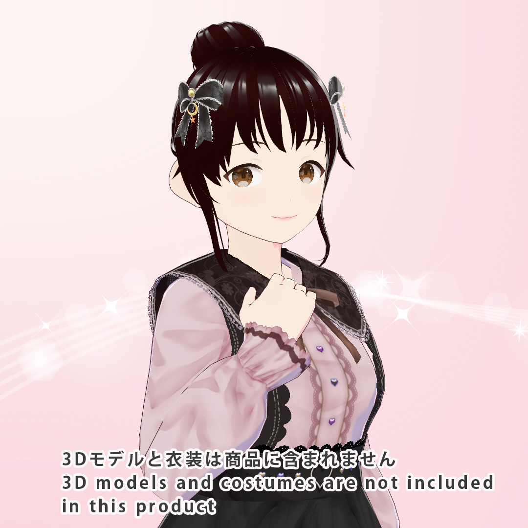 【VRoid】真珠とリボンの髪飾り (Pearl and ribbon hair ornament) - mako-mako - BOOTH