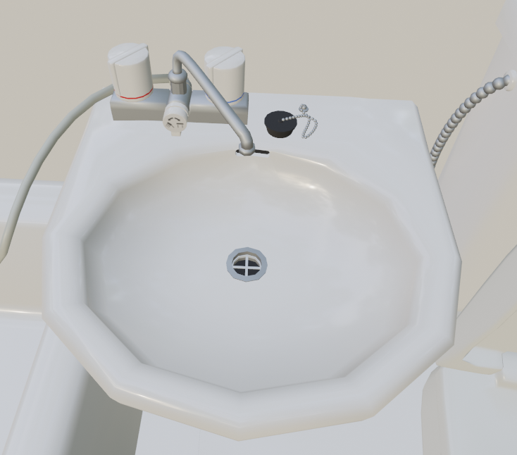 3点ユニットバス（FBX、Blender3.6.0） - TecoMalu【テコまる】 - BOOTH