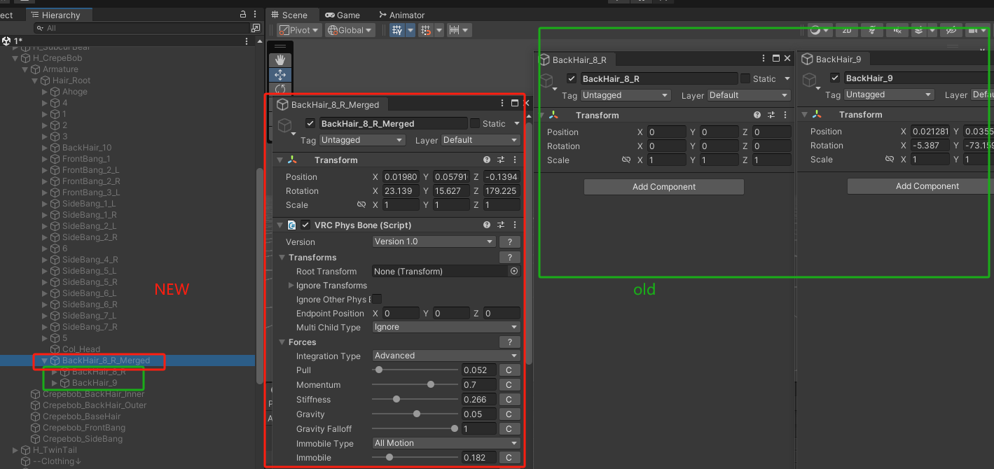 VRChat PhysBone Merger Tool - Unity Editor Extension - DaradaraModStudio - BOOTH