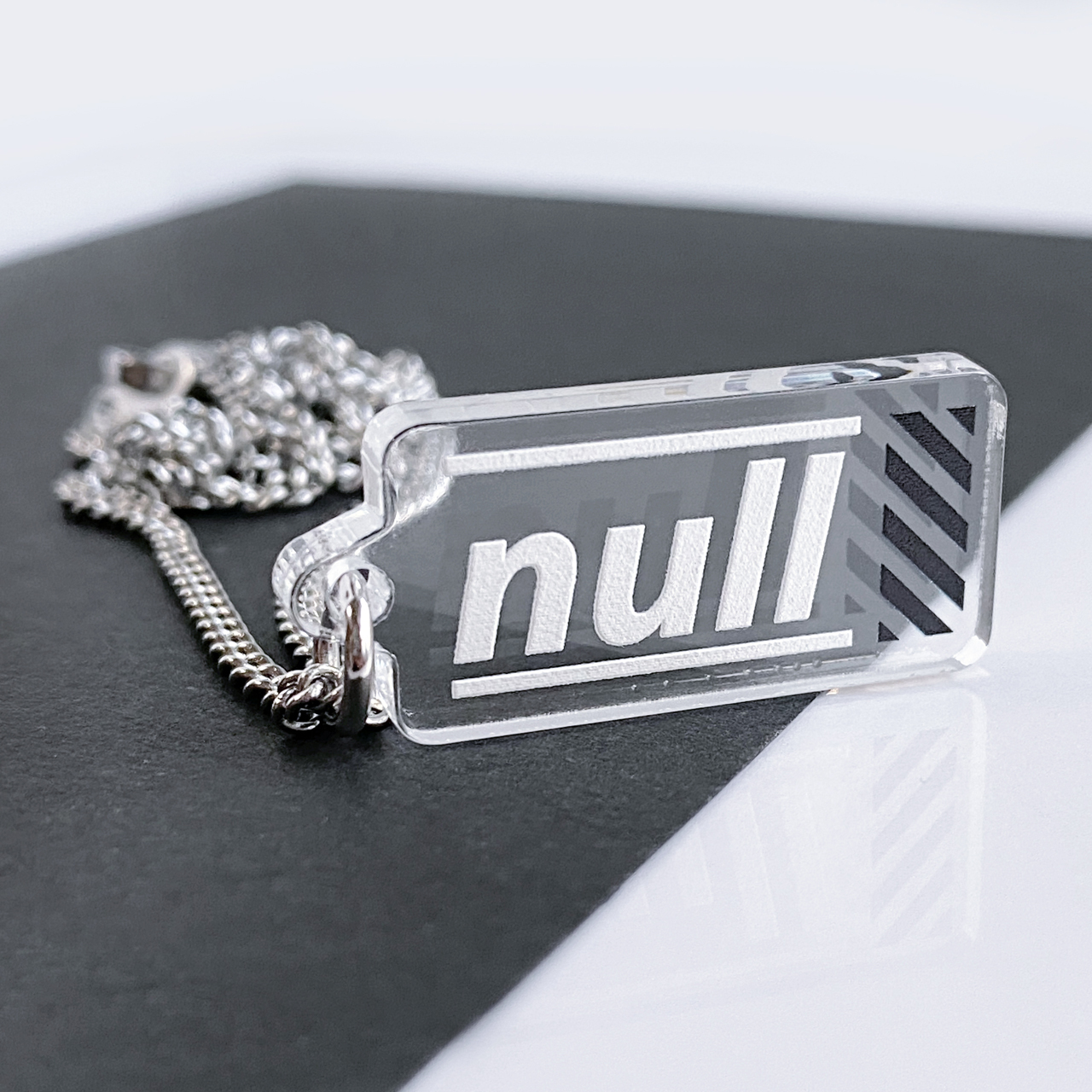 【null】ネックレス│アクリルアクセサリー│││ユニーク│モード系│ストリート系│モノトーン│個性的│カッコイイ｜デジタル - StrangeCapsule（ストレンジカプセル） - BOOTH