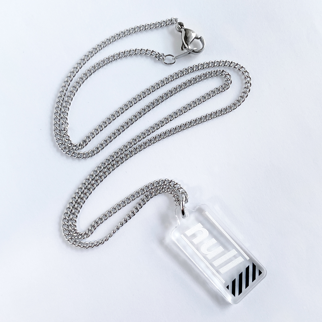 【null】ネックレス│アクリルアクセサリー│││ユニーク│モード系│ストリート系│モノトーン│個性的│カッコイイ｜デジタル - StrangeCapsule（ストレンジカプセル） - BOOTH