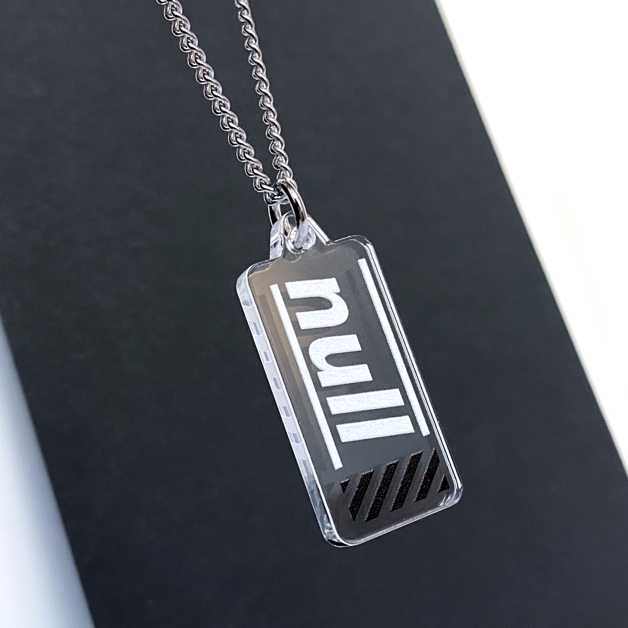 【null】ネックレス│アクリルアクセサリー│││ユニーク│モード系│ストリート系│モノトーン│個性的│カッコイイ｜デジタル - StrangeCapsule（ストレンジカプセル） - BOOTH