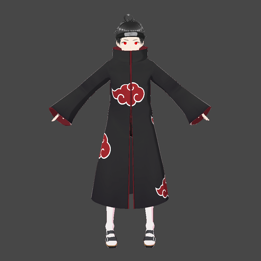 (VROID) Naruto - Akatsuki Cloak - dangermv - BOOTH