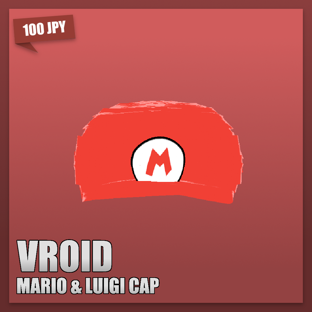 (VROID) Mario & Luigi Cap / Hat - dangermv - BOOTH